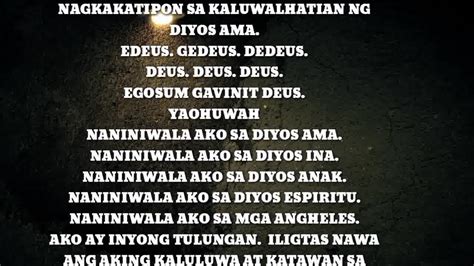 Trespico Roma Kompletong Dasal Pang Debusyon At Pakaing Dasal