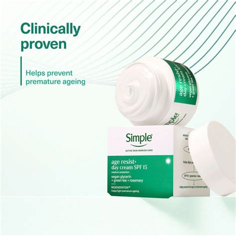 Simple Age Resist Day Facial Moisturiser 50 Ml Skin Superdrug