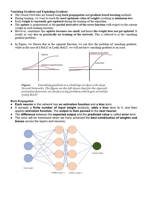 2 vanishing gradient and exploding gradient simple notes pdf