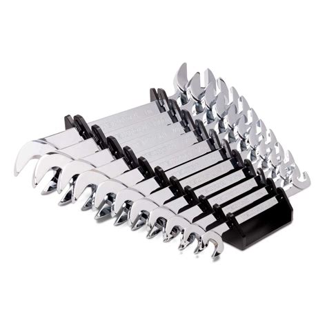 11 Piece 38 1 Fractional Angled Head Open End Wrench Set