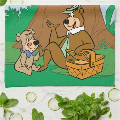 Yogi Bear And Boo Boo Picnic Snack Kitchen Towel Zazzle