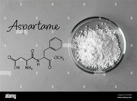 Formula Of Aspartame Chemical And Structural Artificial Sweetener In