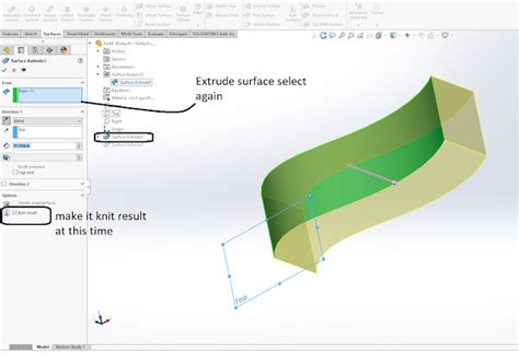 Design Tech Academy Surface Extrude In Solidworks