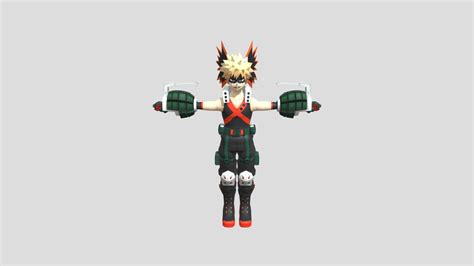 Katsuki Bakugo Gym Uniform Download Free 3d Model By Tigerar1