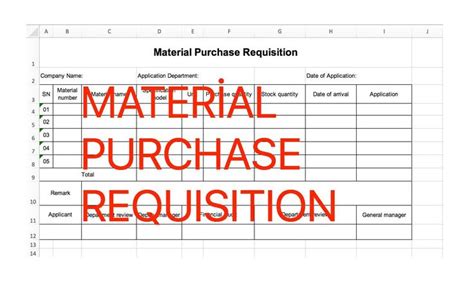 Fillable Material Purchase Order Form Excel Printable Editable Customizable Custom Order