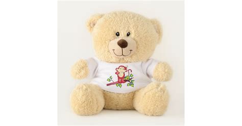 Cute Red Monkey Teddy Bear Zazzle