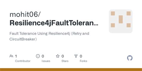 Github Mohit06resilience4jfaulttolerance Fault Tolerance Using Resilience4j Retry And