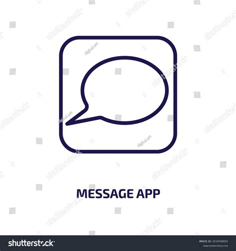 Message App Icon General Collection Thin Stock Vector Royalty Free 2218768041 Shutterstock