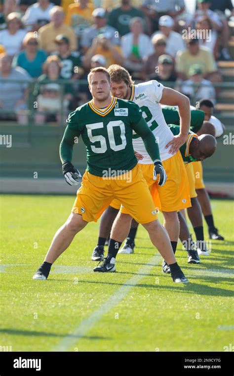 Green Bay Packers Linebacker Aj Hawk 50 During Green Bay Packers