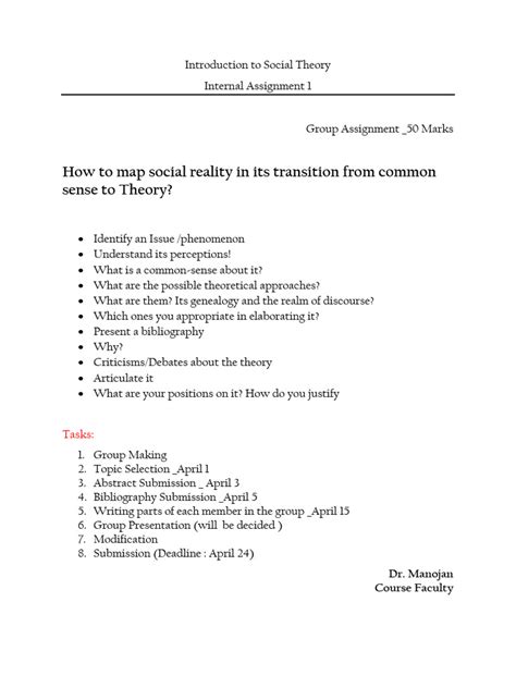 Social Theory Mapping Assignment Guide Pdf