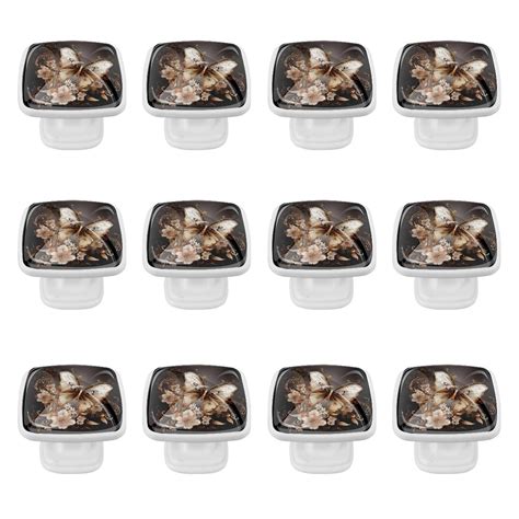 12 Pcs Modern Cabinet Knobs Bathroom Drawer Handles Butterfly Handle Knobs Dresser Knobs