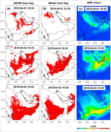 A Seviri Dust Masks Estimated With The Sdf Algorithm From Banks Et Al Download Scientific