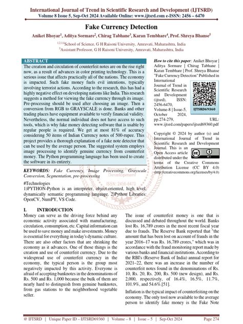 Fake Currency Detection Pdf Image Segmentation Python Programming Language