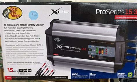 Bass Pro Shop Pro Series 15 3 3 Bank Marine Battery Charger Kramer