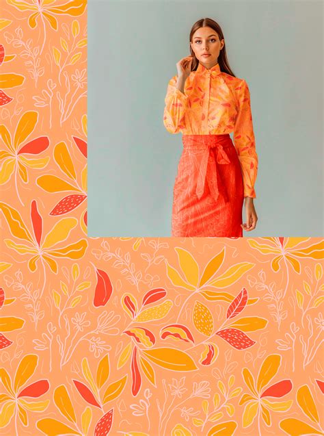 Floral Gesture Surface Pattern Design Behance