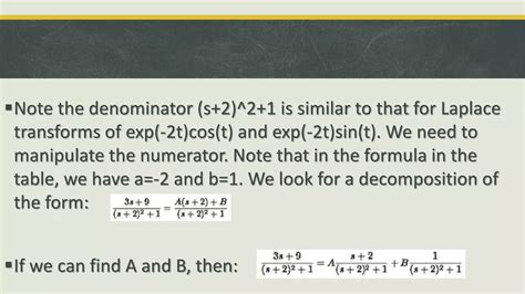 Partial Fraction Decomposition For Inverse Laplace Transform Pptx