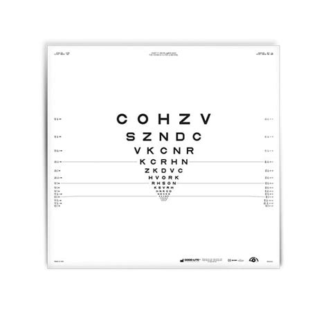 2000 Series Etdrs Translucent Distance Charts For 65 Feet2 Meters