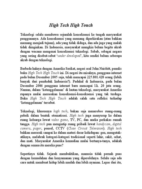 High Tech High Touch Pdf