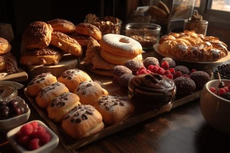 Imagen Hermosa De Productos De Panadería Y Confitería Ia Generativa
