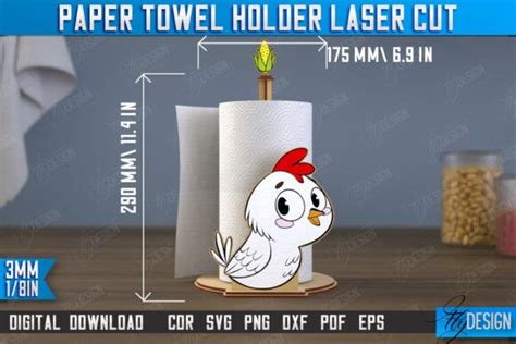 Paper Towel Holder Chick Shape Cnc · Creative Fabrica