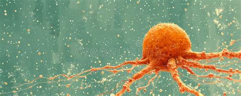Tumor Microenvironment Background With Cancer Cells T Cells