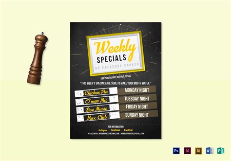 Weekly Special Flyer Design Template In Psd Word Publisher Illustrator Indesign
