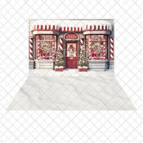 Kringles Candy Store Town 2pc Set Fancy Fabric And Props