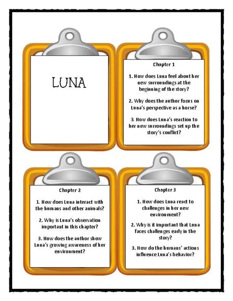 Horse Diaries Luna By Catherine Hapka Student Led Discussion Activity