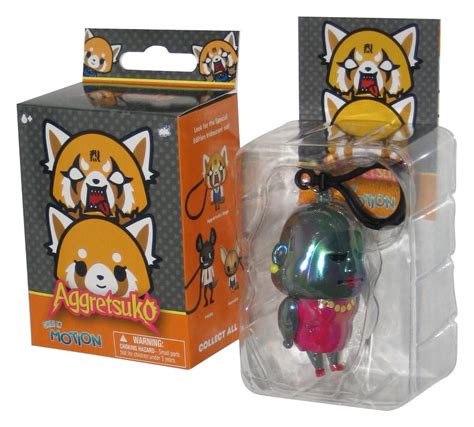 Aggretsuko Chibi In Motion Bullsitoy Metallic Gori 2 5 Inch Mini Figure Keychain