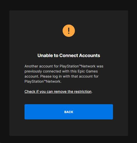 “unable To Connect Accounts” Repicgameshelp