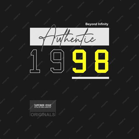 Premium Vector Authentic 1998 Stylish T Shirt And Apparel Abstract