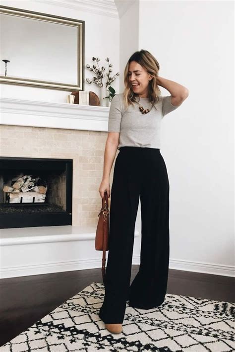 20 Stylish Summer Outfit Ideas With Wide Leg Pants Wide Pants Outfit