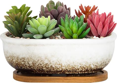 Artketty Succulent Plant Pot 20 Cm Rectangular Planters For Indoor