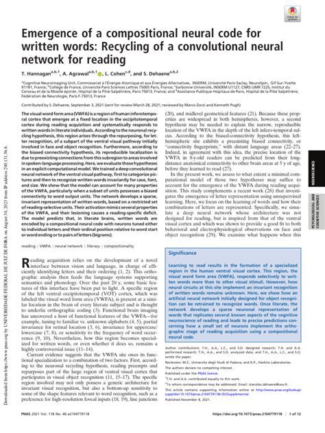 Pnas 2104779118 Pdf Visual Cortex Artificial Neural Network