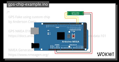 Gps Chip Example Ino Wokwi ESP32 STM32 Arduino Simulator