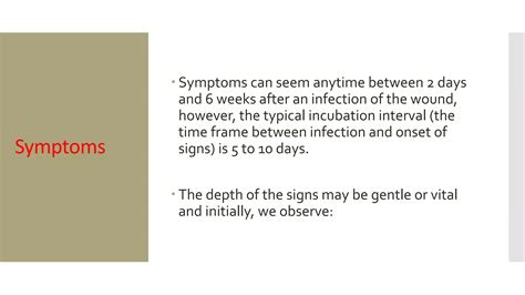Tetanus Causes Signs And Symptoms All Aspects Medical Discussion Ppt