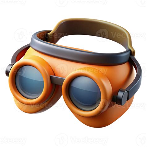 3d Cartoon Goggles Illustration 54196594 Png