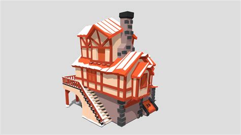 Low Poly Medieval House 1 Download Free 3d Model By Assetfactory