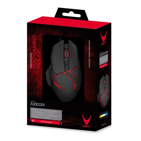 Varr Gaming Usb A Wired Led Optical Mouse 3200 Dpi Clove Technology