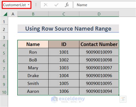 how to get excel vba combobox with rowsource named range