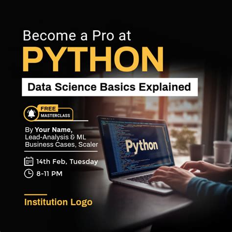 Python Masterclass Course Ad Post Template Postermywall