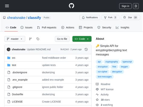 Classify Api Details