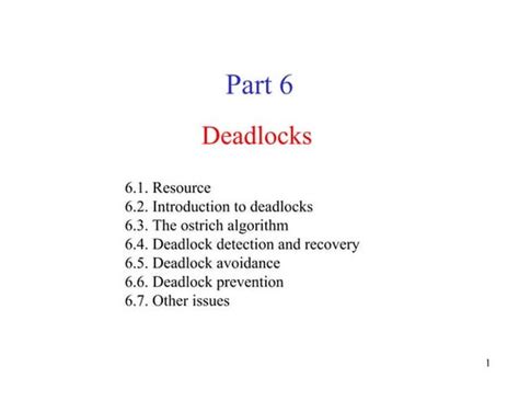 Deadlocks In Operating System Pptx Operating Systems Computer