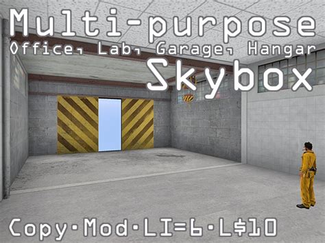 Second Life Marketplace Multi Purpose Skybox Laboratory Office Garage Factory Hangar