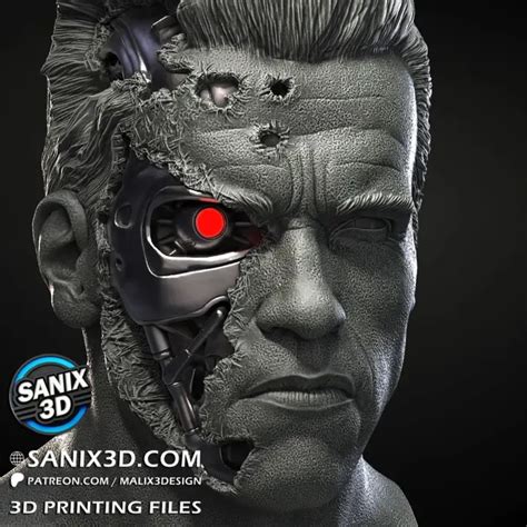 Terminator Bust Stl Files For 3d Printing