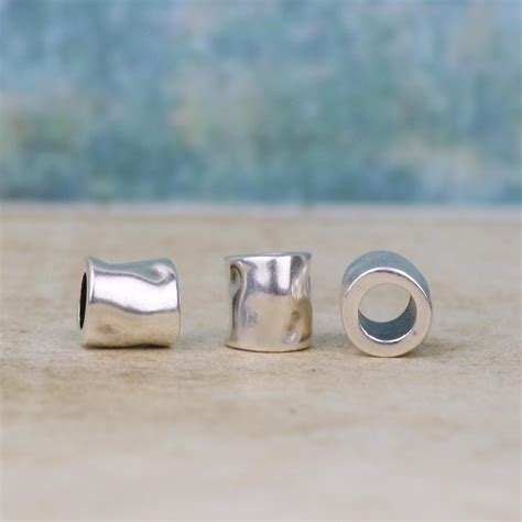 8tube Bead Silver Tubehammered Tube Beadspacer Beadssilver Barrel