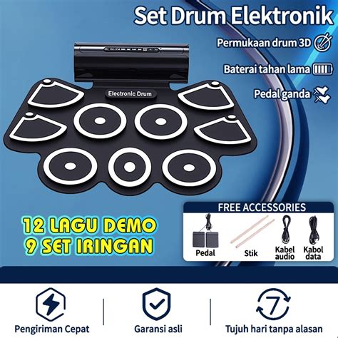 Jual Set Usb Drum Elektronik Drum Digital Elektronik Portabel Set Drum