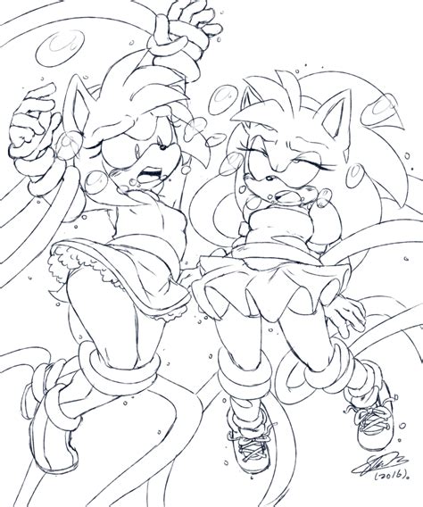 Rule 34 Amy Rose Ass Classic Amy Rose Clothed Drowning Duo Female