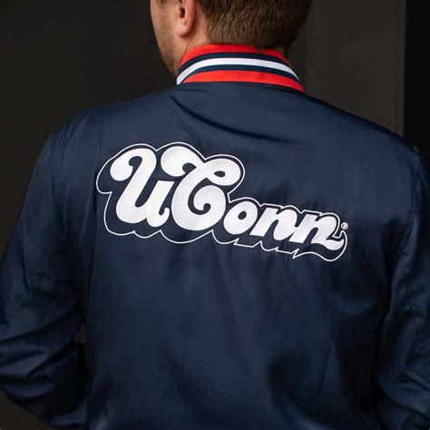 Bomber Blue Uconn Script Jacket Jackets Masters