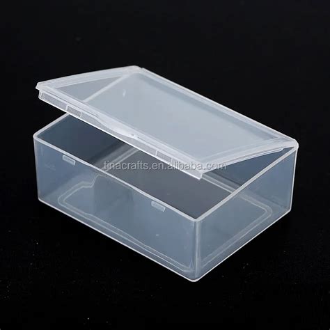 Rectangle Hinged Lid Plastic Containers Small Box With Hinged Lid